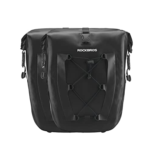 ROCKBROS Bike Panniers Waterproof Rear Rack Bag Max 30L Large Capacity ...