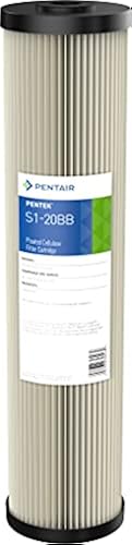 Pentair Pentek S1-20BB Big Blue Sediment Water Filter, 20-Inch, Whole House Pleated Cellulose ...