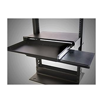 Amazon.com: RackSonic Sliding Keyboard & Mouse Shelf 19" Rack Mount 2U ...