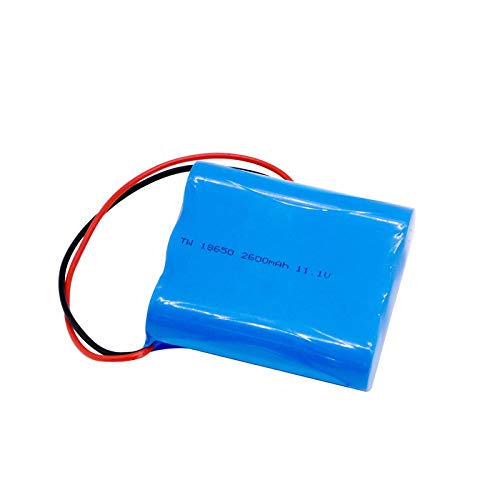 MNJKH 11.1v 2600mah 3s1p 18650 Rechargeable Lithium Ion Battery, with ...