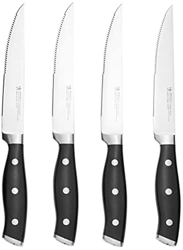 HENCKELS Forged Accent Razor-Sharp 4-Piece Steak Knife Set, Black ...