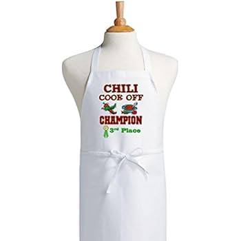 Amazon.com: First Place Chili Cook Off Champion White Bib Aprons ...