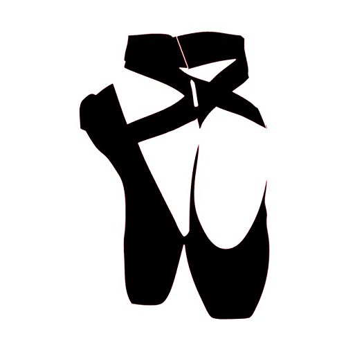 Amazon.com: Ballerina Shoes Vinyl Decal, Dance Decal, Dance Sticker ...