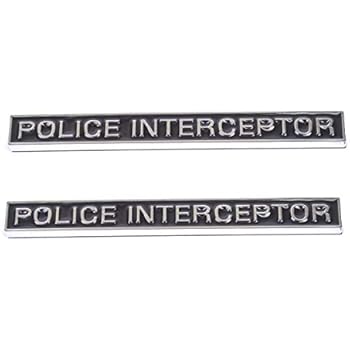 Amazon.com: 2pc Police Interceptor Badge 3D Emblem Trunk Decal Police ...