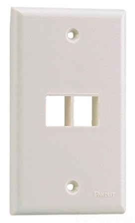 Amazon.com: Panduit NK2FNWH 1-Gang 2-Port Faceplate, White: Industrial ...