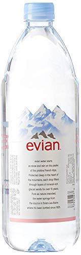 evian Natural Spring Water (One Case of 12 Individual Bottles, Each Bottle is 1 Liter) Naturally ...