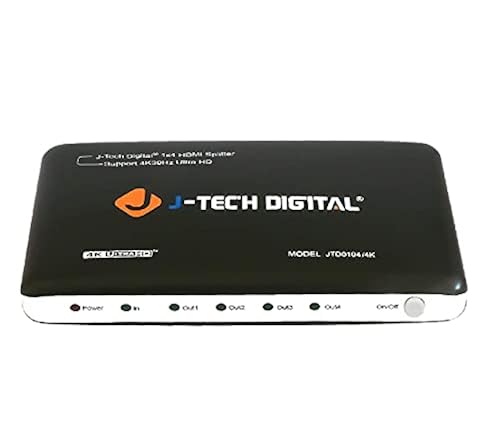 J-Tech Digital JTD0104/4K Most Advanced 4 Ports HDMI 1X4 Powered ...