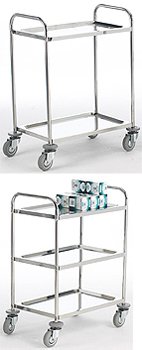 100kgs Stainless Steel Trolley Canteen Trolley Catering Trolley: Amazon ...