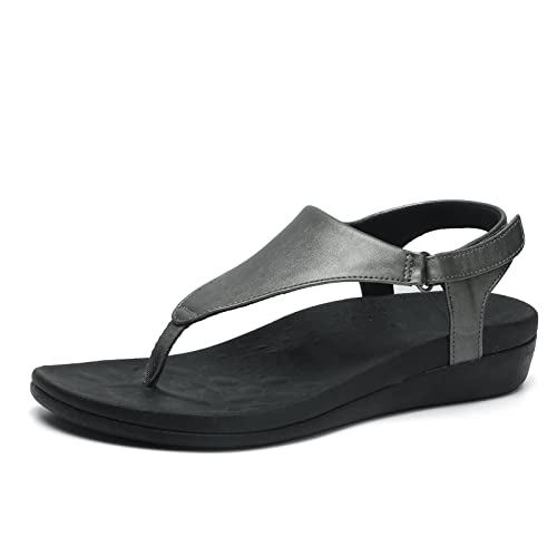 UTENAG Womens Arch Support Sandals Orthotic Adjustable Thong Flip Flops ...