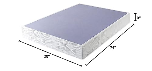 ZINUS Metal Box Spring with Wood Slats, 9 Inch Mattress Foundation ...