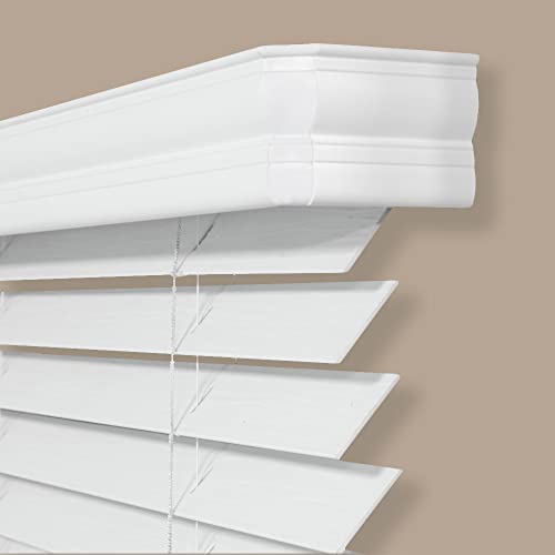 2-inch Faux Wood Cordless Room Darkening Blinds for Windows - Starting ...