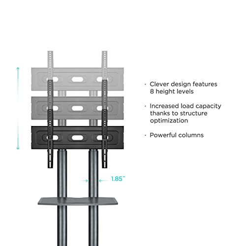 ONKRON Portable TV Stand with Wheels - Adjustable TV Stand for 32-65 ...
