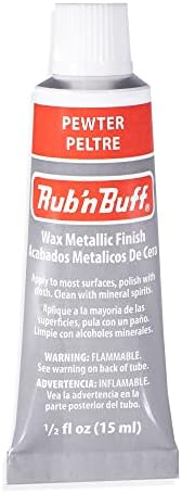 AMACO Rub n Buff Wax Metallic Finish - Rub n Buff Pewter 15ml Tube ...