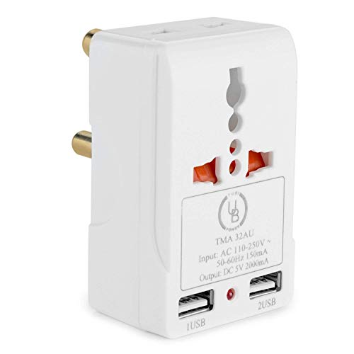 South Africa Adapter by Yubi Power TMA32AU Travel Adapter with 2 ...