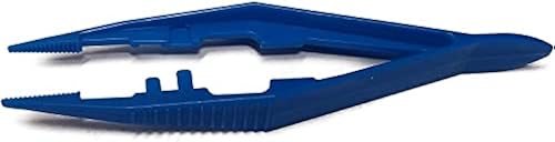 Plastic Forceps Tweezers Blue Disposable First Aid Pickup Grabbers with ...