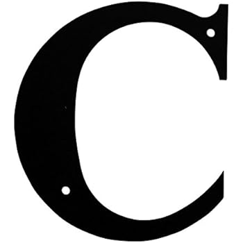 Iron Address Letters House Letter C 6" - Heavy Duty Metal House Numbers ...