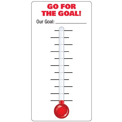 Emedco Thermometer Goal Setting Chart, Dry Erase Vinyl Board (24" H x ...