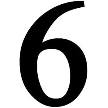 Wrought Iron House Number 6 Black Metal 6" Number - Outdoor Decor ...