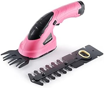 Lichamp 2-in-1 Electric Hand Held Grass Shear Pink Hedge Trimmer ...