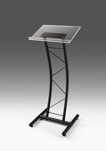 Kingdom Curved Metal Lectern with Acrylic Top, Stainless Steel Lectern ...