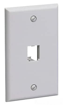 Panduit CFP1IW 1-Gang 1-Port Faceplate, Off White - Outlet Plates ...