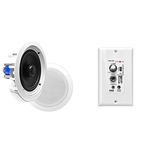6.5” Ceiling Wall Mount Speakers - Pair of 2-Way Midbass Woofer Speaker ...