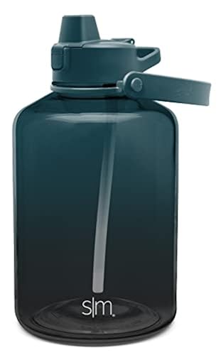 Simple Modern Half Gallon 64 oz Water Bottle with Push Button Silicone ...