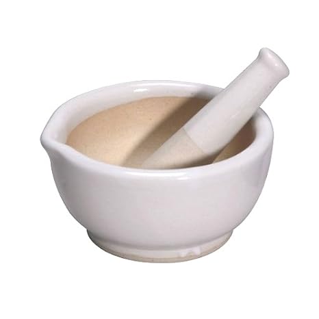 Mortar & Pestle, Porcelain, Glazed 4", 100mm, Karter Scientific 213Y5 ...