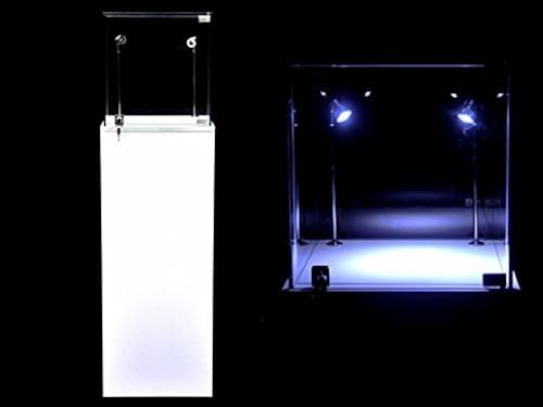 ROXYDISPLAY™ (SC-PED-W-L-EB) Pedestal Exhibition Stand Display Case ...