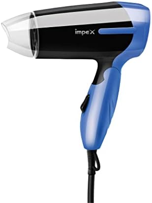 Impex HD-1K2 Foldable Handle Hair Dryer with 2 Speed/Heat Function, 600 ...