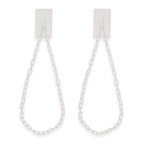 BlastHome™ Luxury Chain Tiebacks – Premium Metal Wall Mounted Curtain ...