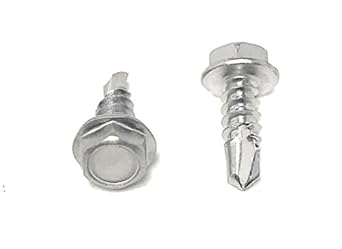 #8x1/2 Stainless Steel Hex Washer Head Self Drilling Tapping TEK Screw (410 Stainless Steel) 100 ...
