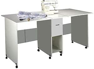 Amazon.com: Craft Table with Drawer white : Home & Kitchen