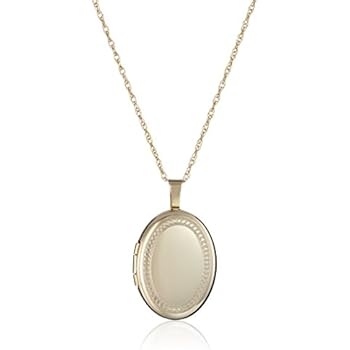 Amazon.com: Yellow 14k Gold-Filled Round Polished Locket Necklace: Jewelry