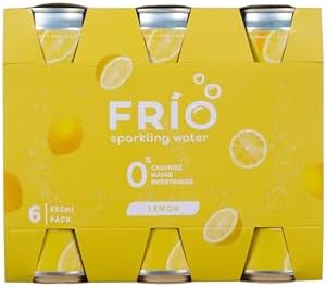 سعر Frio Lemon Sparkling Water-6 Pack x 330ml - 0 Sugar, 0 Calories, No Artificial Sweetener ...