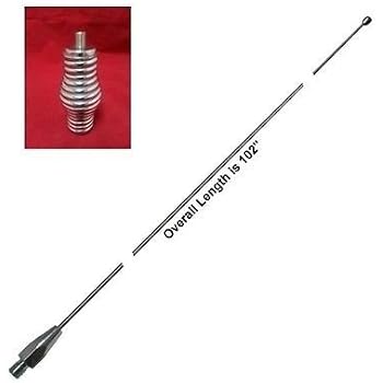 Amazon.com: Hustler 102 Inch Whip CB Antenna - Stainless Steel with ...