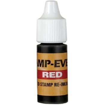 Amazon.com : Stamp-Ever Pre-Inked Refill, 7ml Bottle, Red (5028 ...