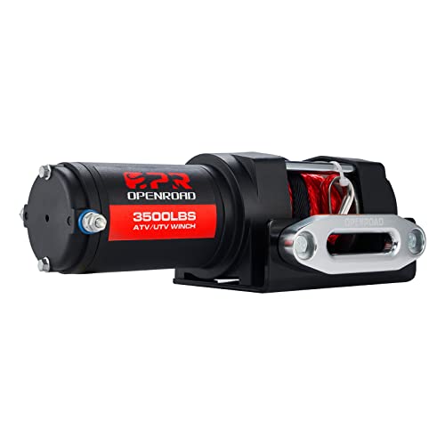 OpenRoad ATV Winch 3500lbs 12V Electric Winch,Synthetic Rope ATV Winch ...