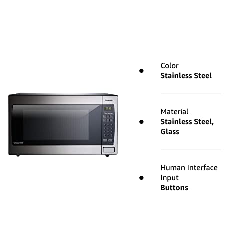 Panasonic 2.2 Cu. Ft. 1250W Genius Sensor Countertop/Built-In Microwave Oven with Inverter ...