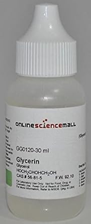 Glycerol Glycerin - Lab Grade Laboratory Reagent, 30mL: Amazon.com ...