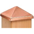 4x4 Post Point Cap - Solid Copper (3-1/2" x 3-1/2") - - Amazon.com