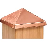 4x4 Post Point Cap - Solid Copper (3-1/2" x 3-1/2") - - Amazon.com