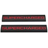 Amazon.com: 2X Metal Supercharged Logo Car Emblem Premium Auto Badge ...