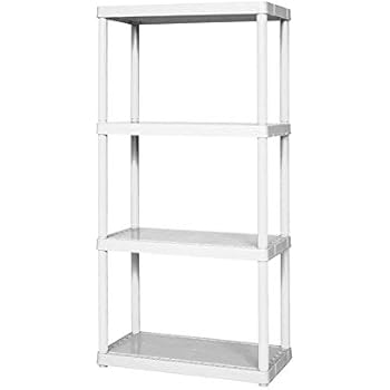 Amazon.com: HDX 36” x 72” 5-Tiered Ventilated Plastic Storage Shelving ...