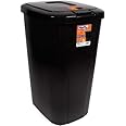 Amazon.com: Hefty Touch-Lid 13.3-Gallon Trash Can, Black, Holds 13.3 ...