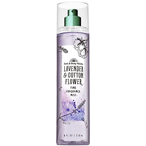 Bath and Body Works LAVENDER and COTTON FLOWER Fine Fragrance Mist 8 ...