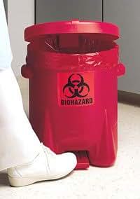 1130704 PT# 44331 Container Waste Biohazard 18x18x22" 10Ga Step On Red ...