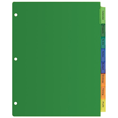  FREE SHIPPING Avery Big Tab Insertable Plastic Dividers Multicolor 1 