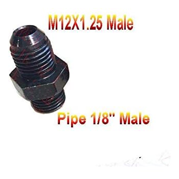 Amazon.com: Fitting Metric Male M12 x 1.25 M12X1.25 to Pipe 1/8" NPT ...