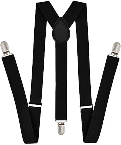 trilece Black Suspenders for Men Adult Mens and Women Suspenders ...